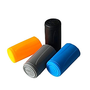 4pcs Assorted Color Silicone Shakeproof Protection Sleeve Wireless Microphone Handheld Mic Battery Screw On Cap Tail End Slip Holder Cover Protector(Random Color)