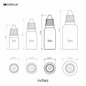 EXTEND LAB 10 PCS 15ml Plastic Dropper Bottle - Squeezable Eye Dropper Bottles - Refillable Mini Dropper Bottles with Srew Cap - Ideal for Essence, Oil