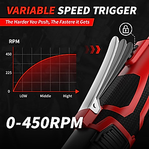 Dragro 3/8" 18V Extended Cordless Ratchet Wrench, 40 Ft-Lbs 450RPM 4 Inch Electric Power Ratchet Wrenches with 2Pcs 2000 mAh Batteries, Battery Powered Ratchet Driver with 7 Sockets, Variable Speed