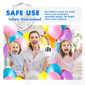 Balloon Pump Electric, SPLAKS Balloons Inflator Air Pump Portable Balloon Blower for Garland Arch, Party Decoration, Birthday, Gender Reveal, Graduation