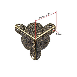 uxcell Metal Box Corner Protectors Edge Guard Protector 30x30x30mm Bronze Tone 8pcs