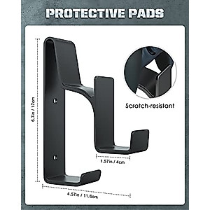 MoKo Controller Holder, Dual Gamepad Controller & Headphone Hanger for Xbox One, Xbox 360, PS3, PS4, PS5, PC, STEAM, Switch丨Wall Mount Stand for All Universal Headsets, Black