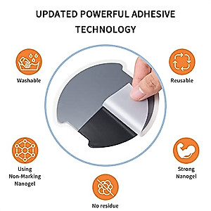 TANGSEN 4Pcs Universal 3D Carbon Fiber Texture Car Door Handle Paint Scratch Protector Non-Marking TPU Personalize Protective Pad Sticker