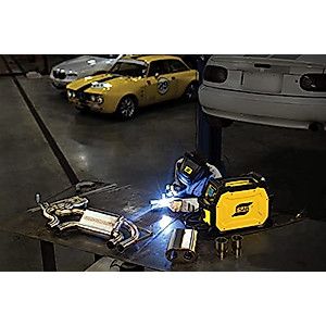 ESAB 0558102240 Rebel EMP 215IC Multi-Process MIG/TIG/Flux/Stick Welding System, sMIG Technology, 4.3" Screen, Victor Gas Regulator, TWECO Fusion 180 MIG Gun, TIG Torch and Electrode Holder
