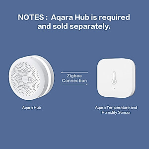 Aqara Temperature and Humidity Sensor Plus Aqara Water Leak Sensor, REQUIRES AQARA HUB, Zigbee Connection, For Remote Monitoring, Alarm System and Smart Home Automation