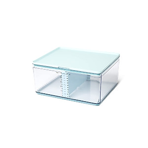 Prepdeck Food Storage Containers from 20% More Capacity - Streamlined & Stackable - Super Seal Lids - Measure in ml, oz & Cups - Color-Matched Grippy Silicone Foot Trim - 3 Size Options, 5 Colors