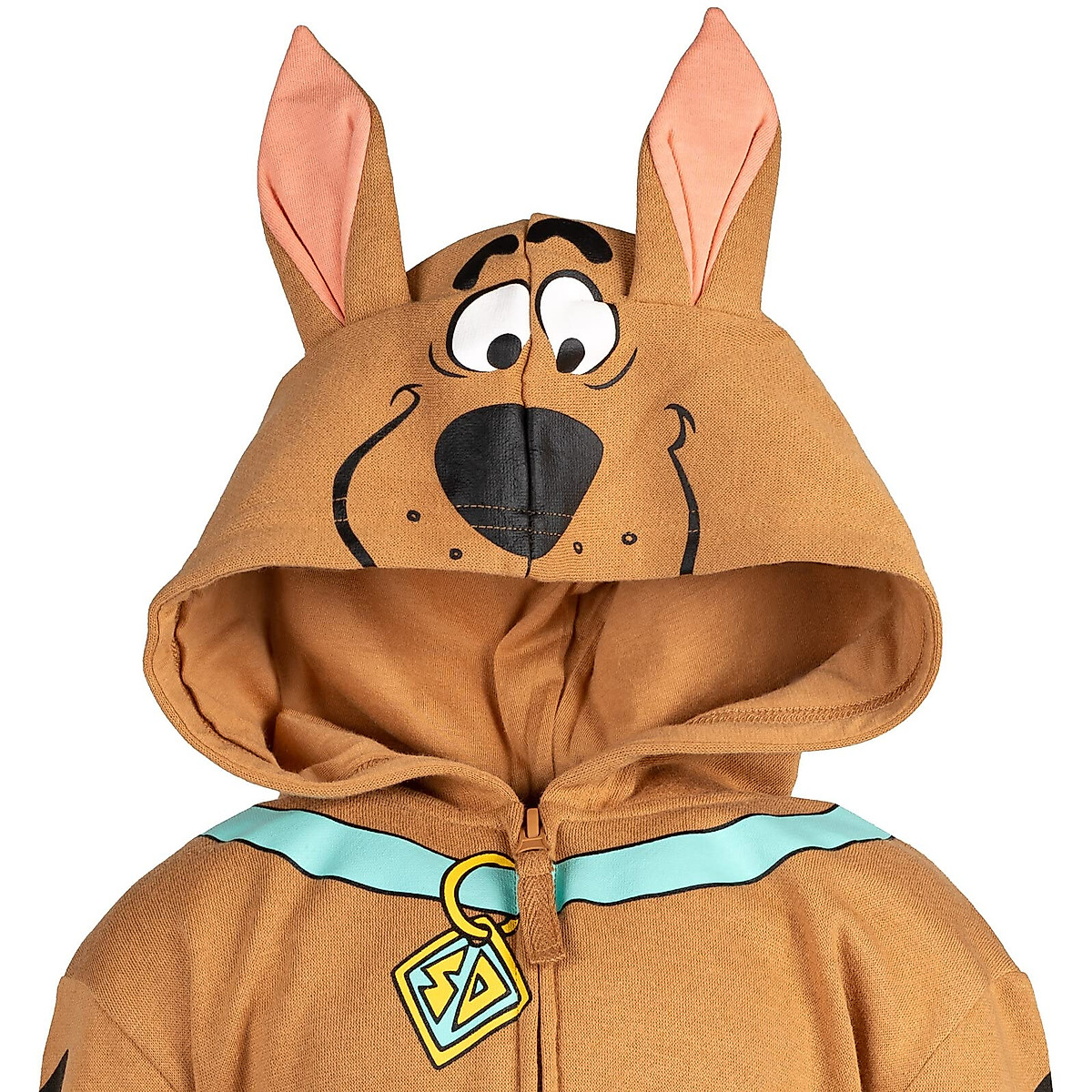 Scooby-Doo Toddler Boys Fleece Zip-Up Hoodie Brown 4T