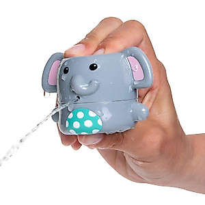Nuby Silly Squirts Bath Toys, Easy to Clean Children's Bath Toy, Bear and Elephant