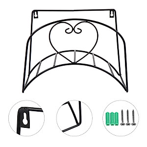 DOITOOL Hose Wrought Iron Frame Wall Hose Holder Iron Garden Hose Holder Hose Hanger Wall Hose Hook Garden Water Hose Holder Garden Hose Stand Water Hose Storage Hanger Soft Hose Work car