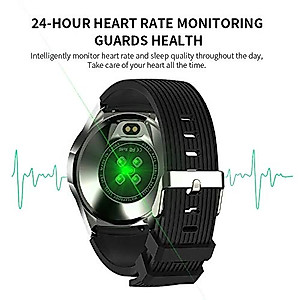 XXXDXDP Full Touch Smart Watch Men Women Waterproof SmartWatch Blood Pressure Heart Rate Monitor Detection Sports Fitness Watches (Color : D)