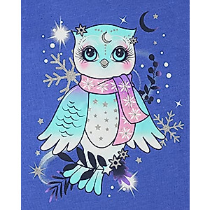 The Children's Place Girls Animal Long Sleeve Graphic T-Shirts,Multipacks Winter Deer/Owl/Unicorn 3-Pack Large