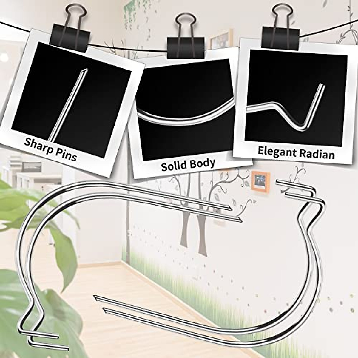 35 Pack Picture Hangers, BACUTHY Hercules Hooks for Hanging Photo Frame, Mirror and More - Wall Hangers Without Nails, Heavy Duty&Less Damage