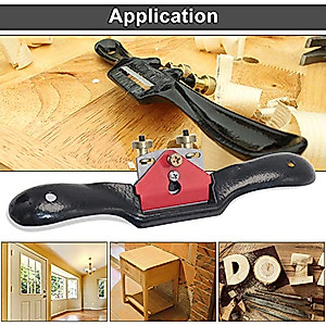 KOOTANS 2pcs 9" 10" Adjustable Spokeshave, with Replacement Blades and 4-Way Rasp File, Manual Planer with Flat Base, Perfect for Planing Trimming, Wood Working Deburring Tools