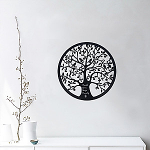 ESTART Tree of Life Metal Wall Art 2 Set, Family Tree with birds on branch Wall Hanging Decoration for Balcony Patio Porch Bedroom Living Room Garden Office and Farmhouse