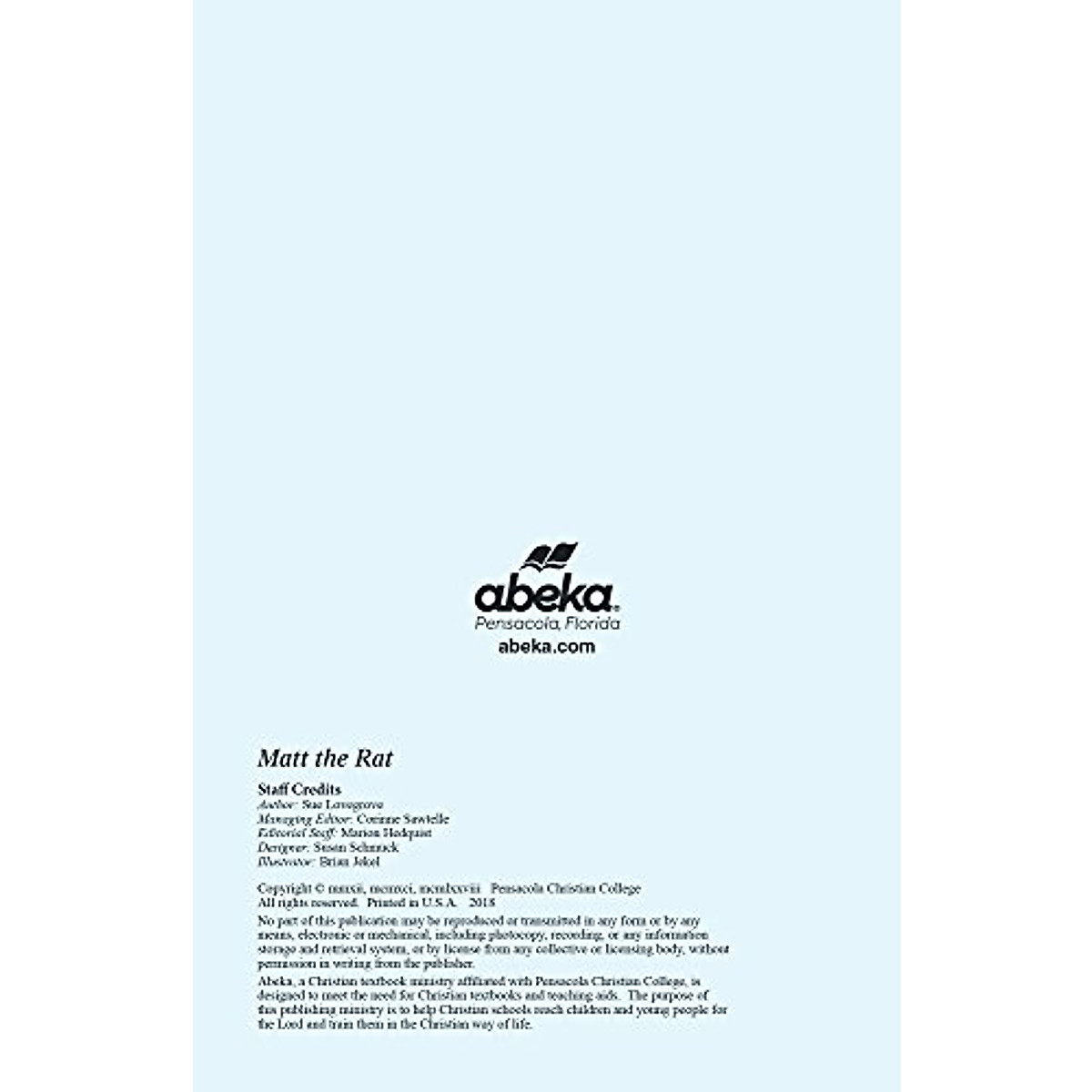 Animal Friends Books 1-8 - Abeka K4 4 Year Old Kindergarten Phonics Reading Program Student Reader