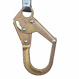 Peakworks Fall Protection Dual Self Retracting Lifeline (SRL), 2 Ladder Hooks, 7.5 ft. Length, Black/Green, V8455277-5LE