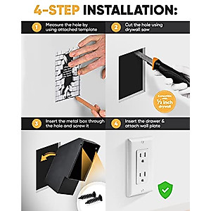 Elder Welder® Hidden Wall Safe Outlet with Key Lock, Electric Socket Safe, Covert Wall Safe, Diversion Outlet Safe, Outlet Hidden Safe, Secret Compartment, Secret Outlet Box for Hiding Money Jewellery