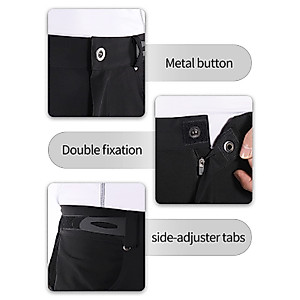 BERGRISAR Men's Cycling Shorts Mountain Bike Shorts Bicycle Shorts Biking Shorts Zipper Pockets 1806BG Black Size X-Large