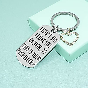 Valentine's Day Gift for Women for Boyfriend Girlfriend Adults Christmas Gifts for Husband Wife Couples I Love You More Keychain Cute Gifts from Husband Him Wife Her Presents