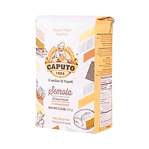 Antimo Caputo Semolina Flour 2.2 LB (Pack of 2) Bulk Italian Durum Semola Flour - All Natural Dough for Fresh Pasta