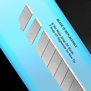 MotoProducts 100 Sky Blue Retractable Utility Knife Wholesale 6 inch Manual Lock Bulk Box Cutter Snap Off Blade