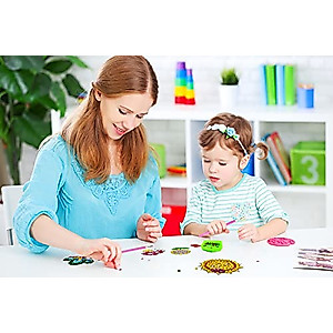 Svance 5D Diamond Art for Kids - 30Pcs Mermaid Diamond Painting Stickers Gem Art Diamond Painting Kits Diamond Paint by Numbers Arts and Crafts for Girls Ages 6-8-12