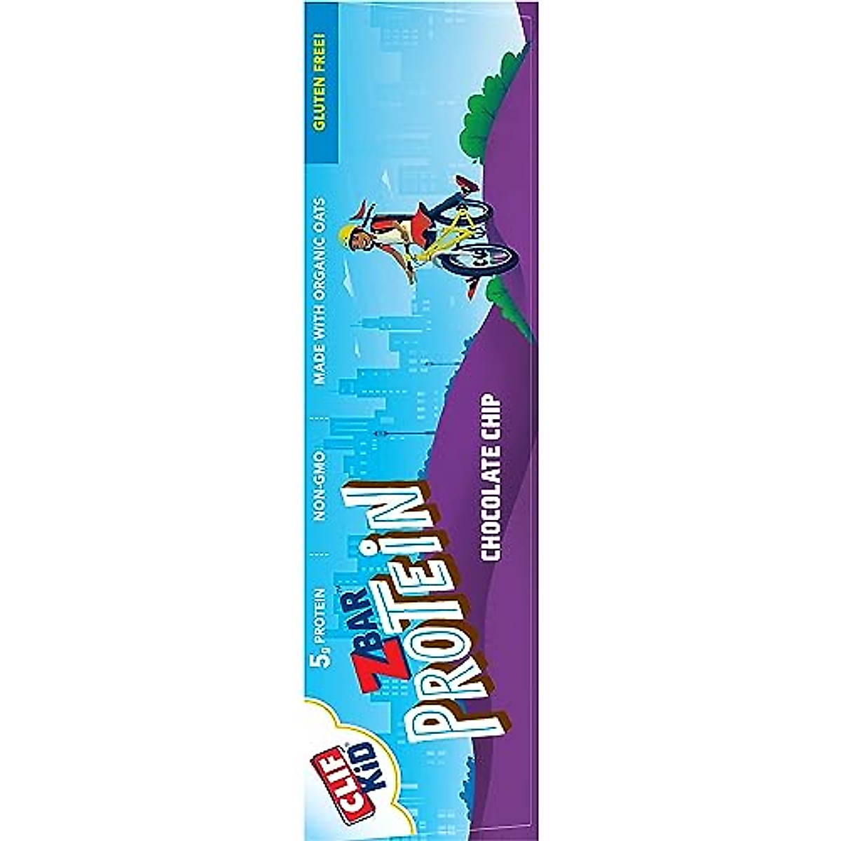 CLIF Kid Zbar Protein - Chocolate Chip - Crispy Whole Grain Snack Bars - Made with Organic Oats - Non-GMO - 5g Protein - 1.27 oz. (15 Pack)