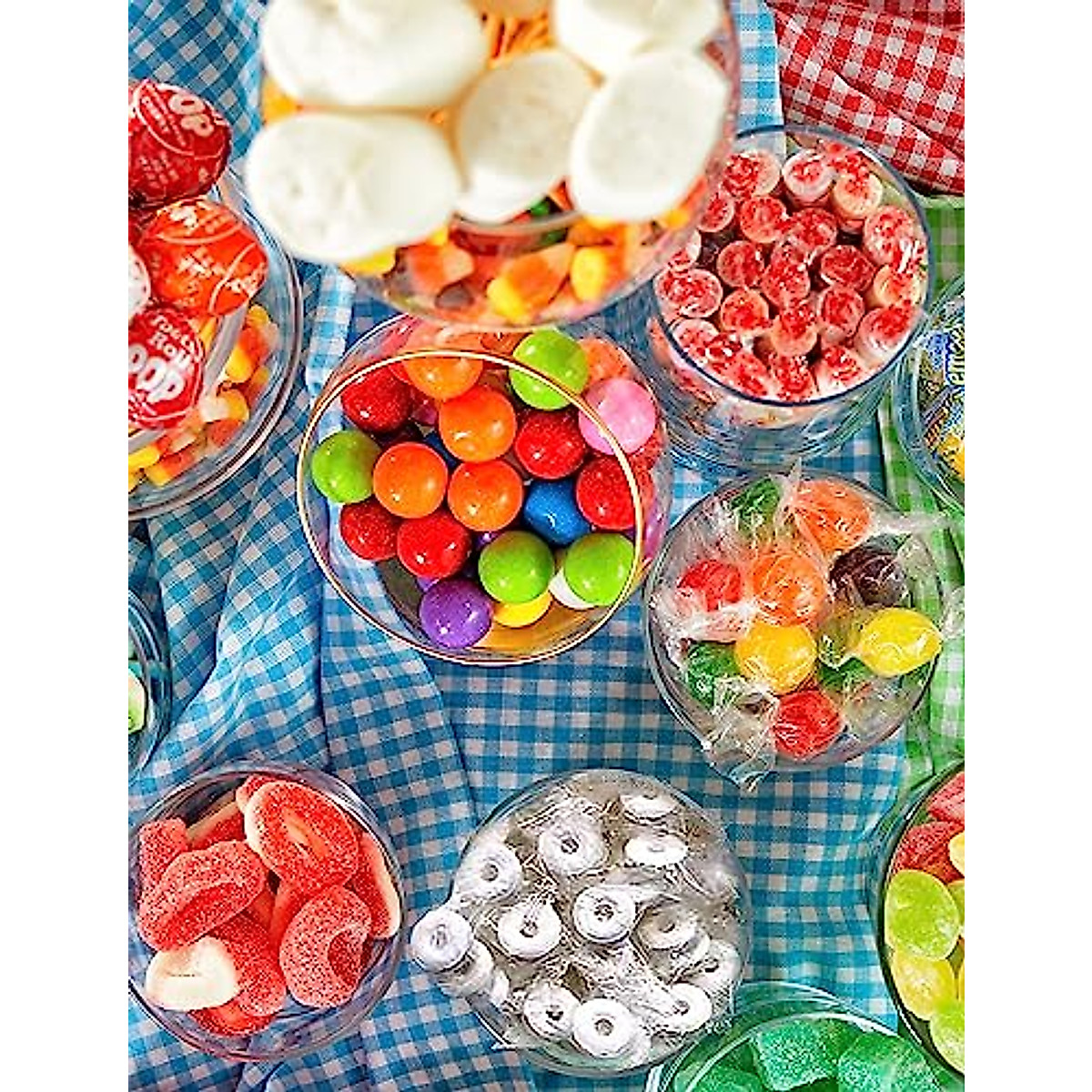 Sarah's Candy Factory Halloween Bulk Assorted Fruit Candy - Starburst, Skittles, Swedish Fish, Air Heads, Jolly Rancher, Sunkist,and more in Bag, 4 Lbs