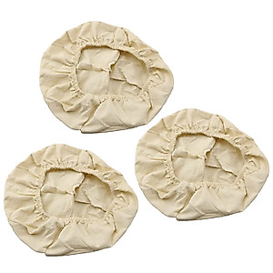 LQ Industrial 3pcs Round Bread Proofing Basket Cloth Liner 10" Rattan Baking Dough Basket Cover Natural Rattan Banneton Proofing Cloth