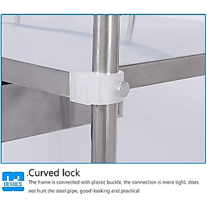 Utility Cart Lab Serving Cart, Medical Cart 3-Tier Medical Trolley with Drawers and Dirt Bucket,Assemble Small Surgical Cart for Lab Equipment,Detachable Stainless Cart Load 100 Kg ( Size : Large )
