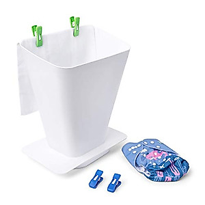 SimplyImagine SprayStand - Cloth Diaper Sprayer Splatter Shield - Contains Spray and Debris When Rinsing Cloth Diapers, Clothing, Shoes, and More in Toilet Spray Bucket Pail