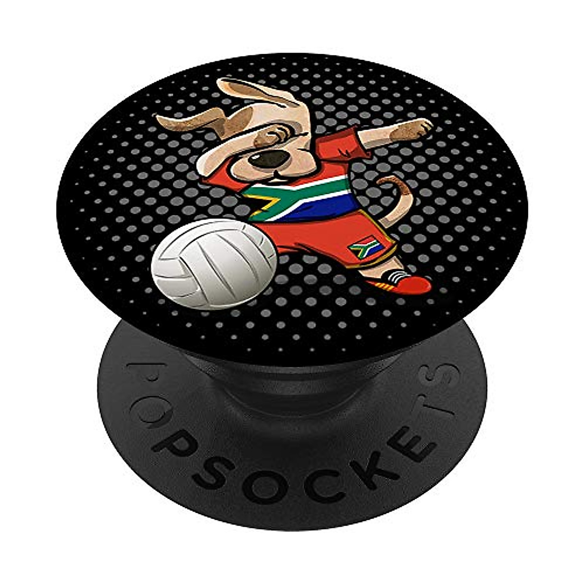 Dab Dog Proud South Africa Volleyball Lovers - National Flag PopSockets PopGrip: Swappable Grip for Phones & Tablets