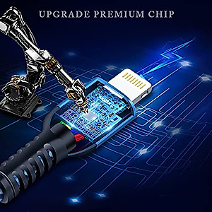 [3/6/10FT-5Pack] iPhone Charger Apple Certified Lighting Charge Cords Phone Power Data Cable Nylon Braided Fast Charging Wire for iPhone 13 12 Pro Max Mini 11 XR XS X 10 8 7 6s 6 Plus SE 2020, iPad