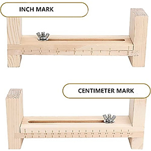 Wooden Jig Bracelet Maker, Wristband Maker Kit with 2 Clips,Jig Bracelet Maker Wooden Frame - DIY Hand Knitting Bracelet Jig, Adjustable Jig Bracelet