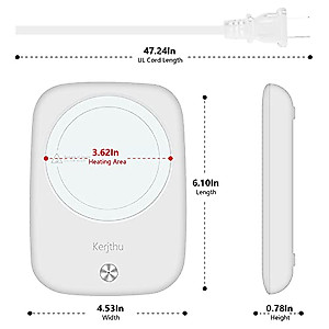 Kerjthu Coffee Mug Warmer, Smart Cup Warmer for Desk with Gravity-Induction & 3-Temperature Control, White Beverage Warmer for Coffee, Tea, Milk, Tea Warmer Gift for Mother, Father