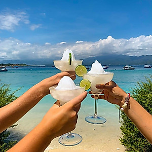 Set of 6 Margarita Glasses Martini Glasses, Whiskey, Gin, Tequila, Tall Cosmopolitan Glasses Bar Drinking Glasses Goblet Gift Set