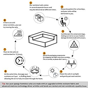 Yogald 78.74" Modern Minimalist Floor Loveseat Sofa, No Assembly Needed, Comfy Upholstered Small Couch, Compression Sofa for Living Room, Apartment, Studio, or Office (Corduroy Beige)