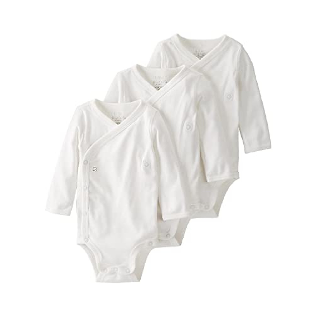 little planet by carter's unisex-baby 3-pack Short Sleeve Bodysuits made with Organic Cotton, Light Cream, 24 Months