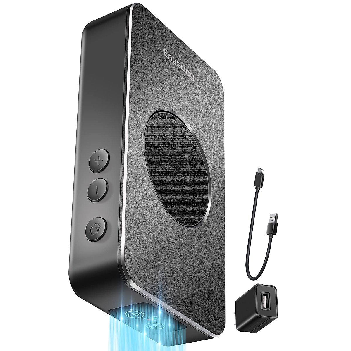 【Screen Display & Interval Timer】ENUSUNG Nice Mouse Mover, Undetectable Mechanical Mouse Jiggler, With ON/OFF Switch and Adjustable Timer(between 5-60s), Silent Automatic Mouse Shaker, Keeps PC Active
