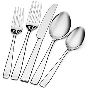 Godinger Silverware Set, Flatware Sets, Mirrored Stainless Steel Cutlery Set, Spoons Forks Knives, 20 Piece Set, Service for 4