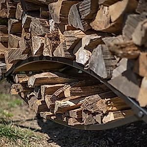 Titan 8' Crescent Firewood Rack Wood Storage