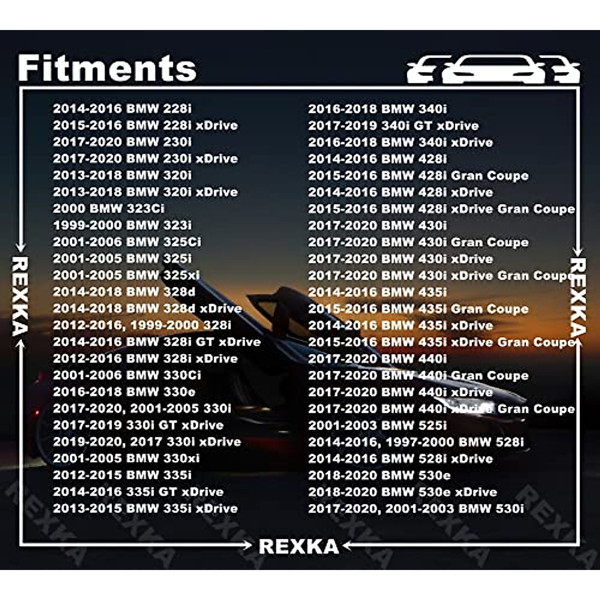 Rexka 40pcs Bumper Trim Wheelhouse Liner Push-Type Retainer Clip Rivet Compatible with BMW 51-11-8-174-185 51118174185