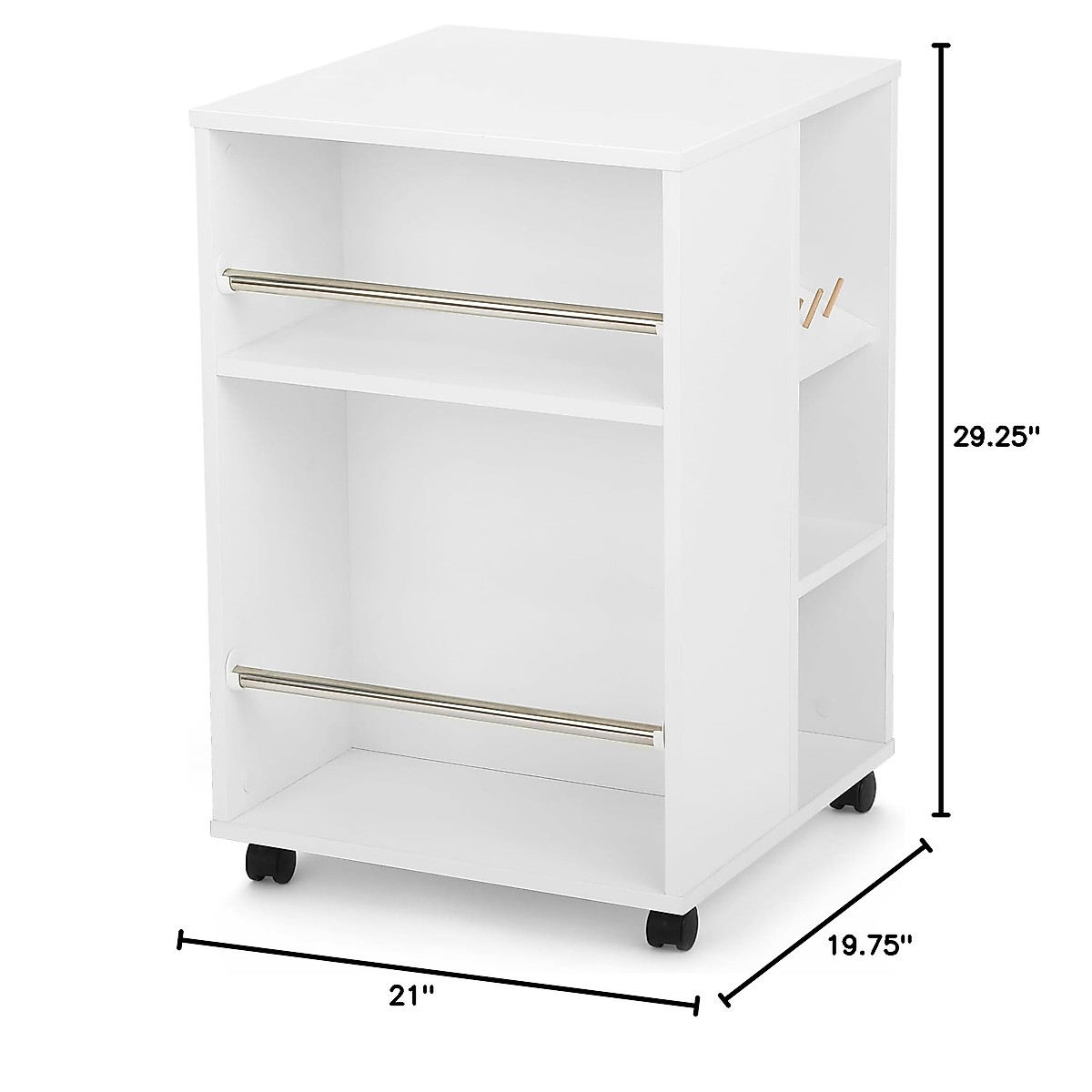 Arrow 81100 Portable 4 Sided Thread, Ribbon and Craft Storage Organization Cube, White Finish