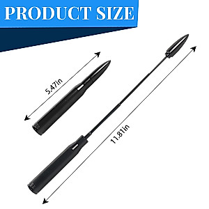 zipelo Short Antenna, 5.5 Inch Car Antenna Heavy Duty Replacement, Universal Car Accessories Exterior, Auto Radio AM/FM Reception Retractable Antenna Compatible with Most Trucks, Pickup, SUV