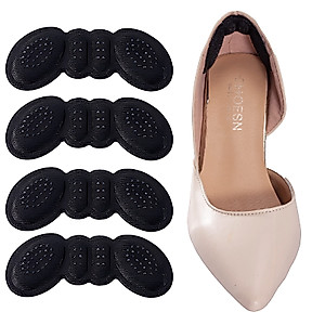 4Pairs Heel Pads for Shoes That are Too Big Heel Inserts for Women Heel Protectors Anti-Slip Heel Grips Liner Cushions Inserts for Women Men Shoe Heel Inserts Prevent Rubbing Blisters Heel Slipping