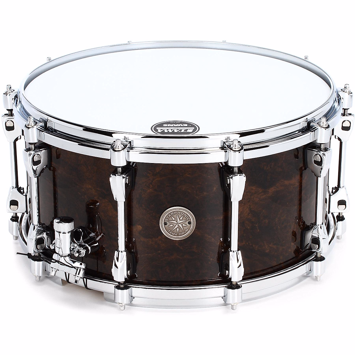 Tama PWB147 Starphonic Walnut 7 x 14-inch Snare Drum - Gloss Black Walnut Burl