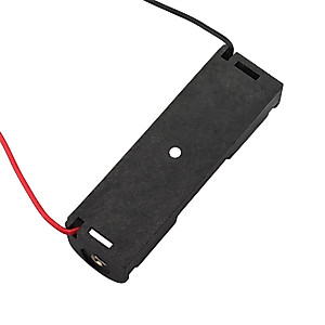 ZRM&E 10-Pack AA 1.5V Battery Case Holder,1 Slots Battery Spring Clip Storage Box - with Black Red Wire Leads
