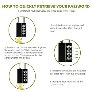 KeeKit Combination Padlock, 4 Digit Combination Lock, Resettable Waterproof Gate Lock for Locker, Gym, Fence, Case, School & Employee Locker, Toolbox – 2 Pack, Black