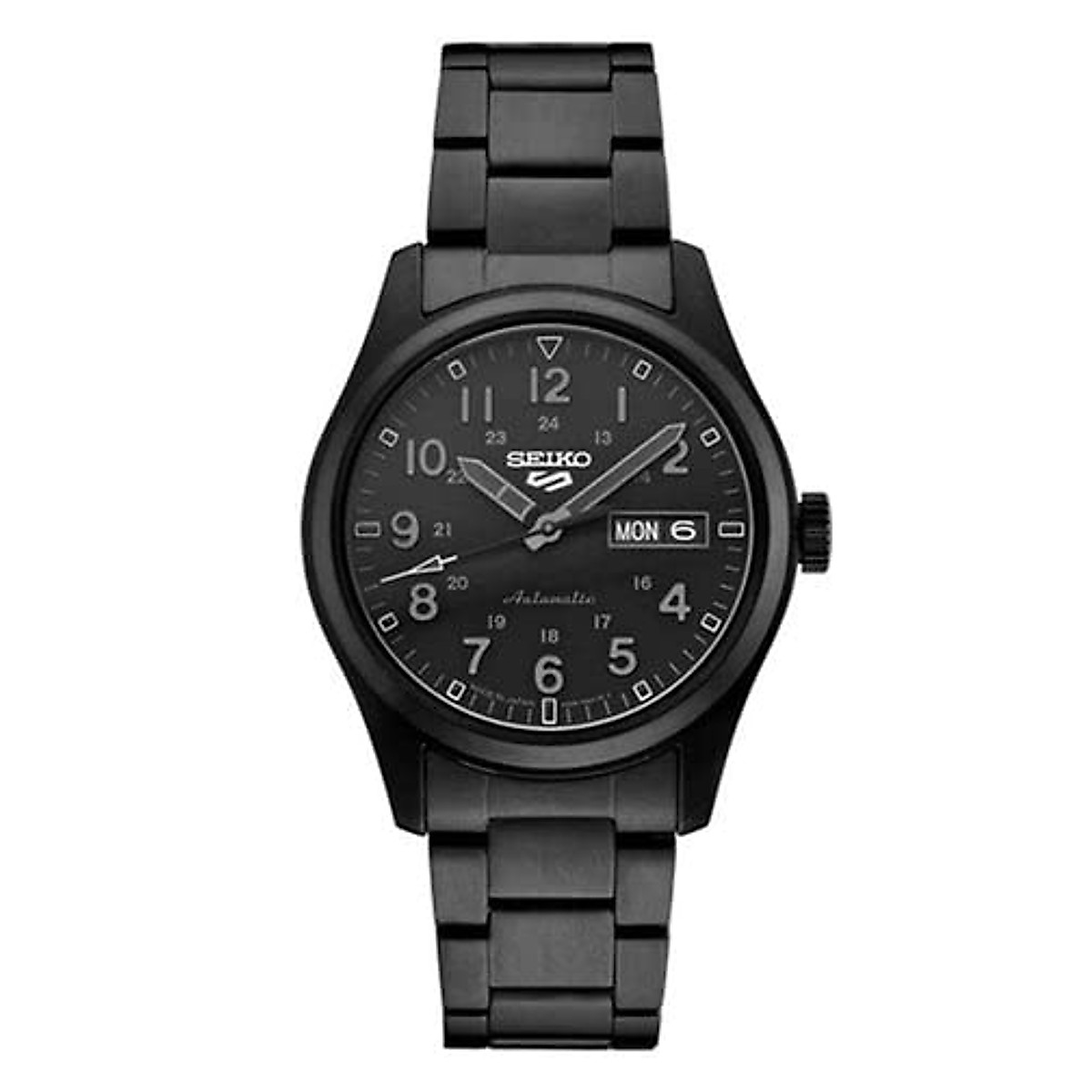 SEIKO Men's Black Dial Stainless Steel Band Automatic Watch