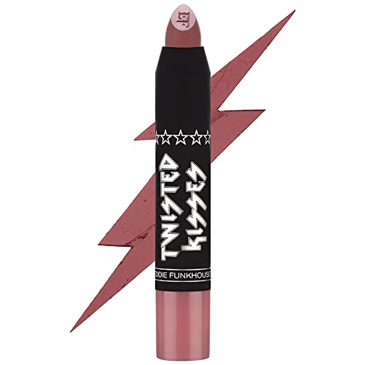 EDDIE FUNKHOUSER Twisted Kisses Matte Lip Crayon, Full Coverage Matte Lipstick (Kiss Me Twice)